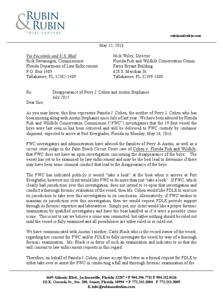 FDLE Letter | PDF | Law Enforcement | Crime & Violence