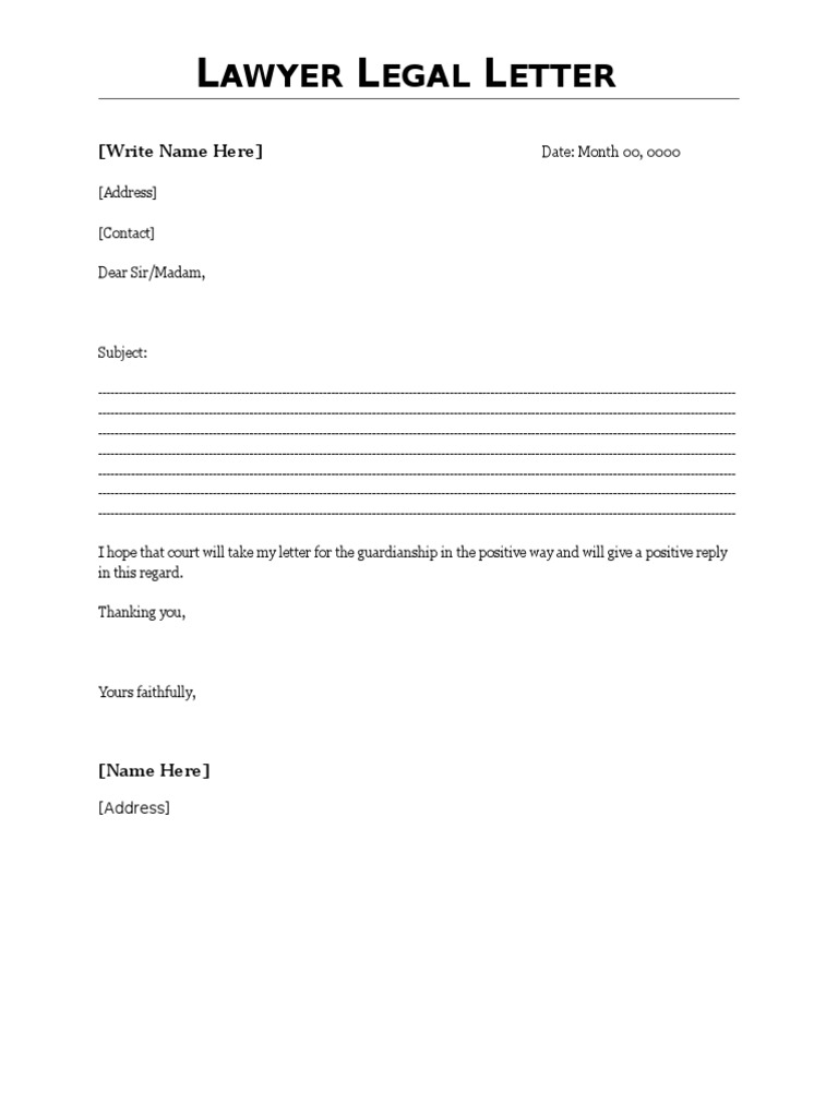 Legal Letter To Lawyer | PDF