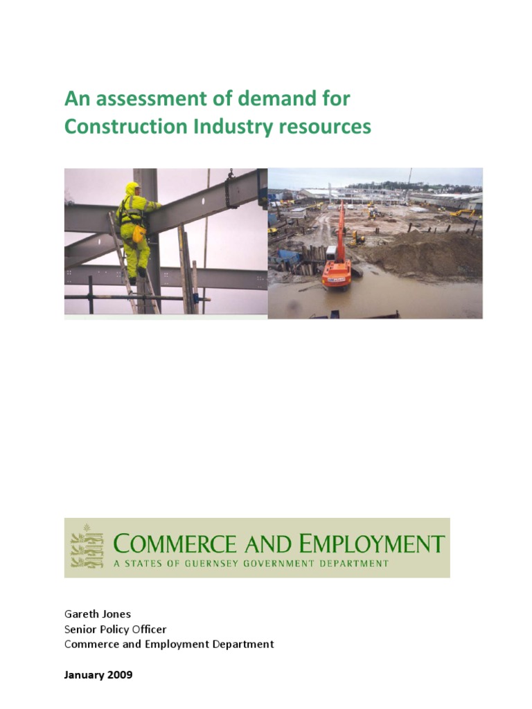 Construction Industry Demand Assesment | PDF | Employment | Public Housing