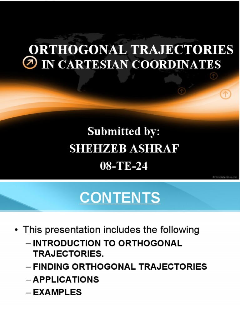 Orthogonal Trajectories Explained | PDF | Angle | Trajectory