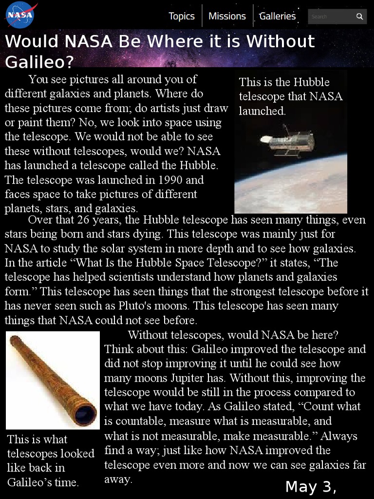 Hubble Telescope: NASA's Cosmic Insights | PDF | Young Adult