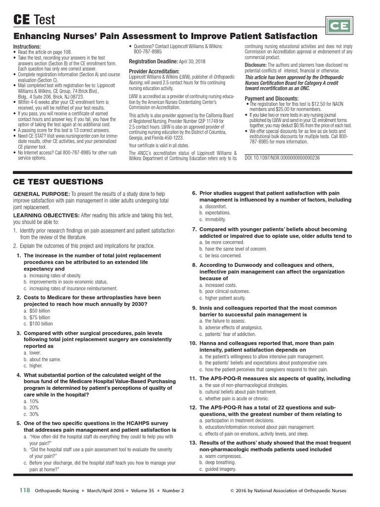 Enhancing Nurses Pain Assessment To Improve.11 | PDF | Pain Management ...