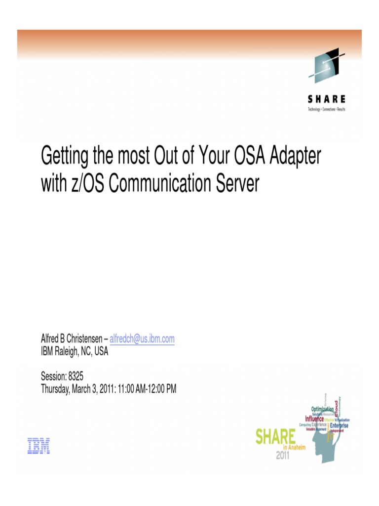 Getting The Most Out of Your OSA Adapter With Z OS Communications Server | Download Free PDF ...