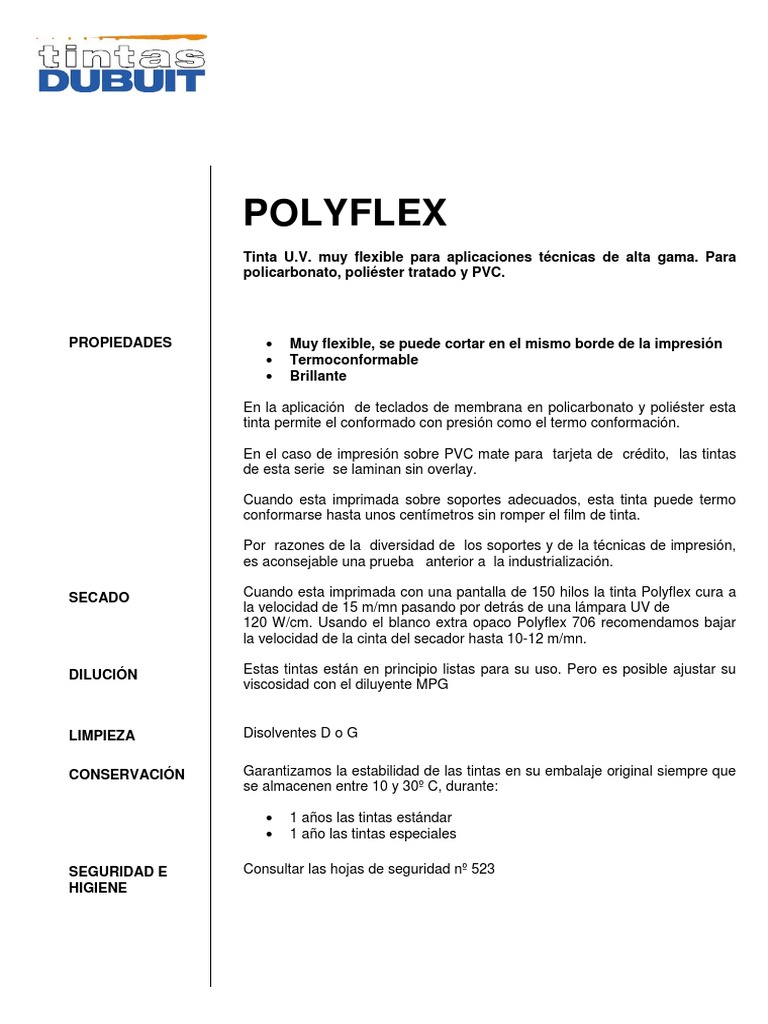 Tintas Polyflex | PDF | Amarillo | Color