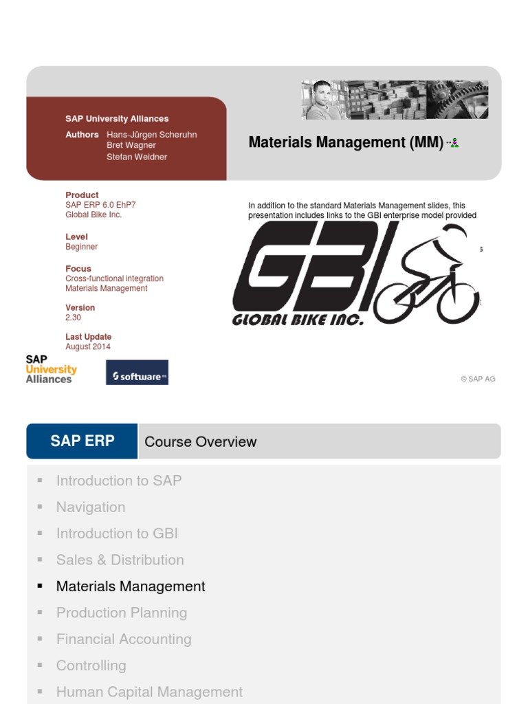 Intro ERP Using GBI MM ARIS PDF | PDF | Receipt | Invoice