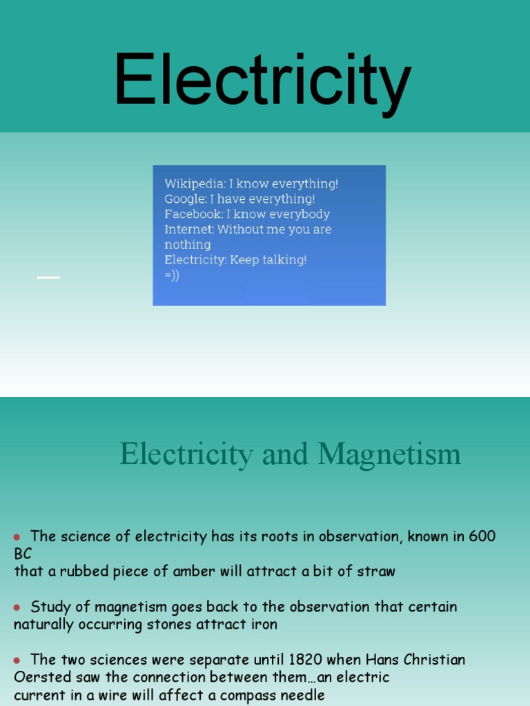 Brief History of Electricity | PDF | Electricity | Electric Current