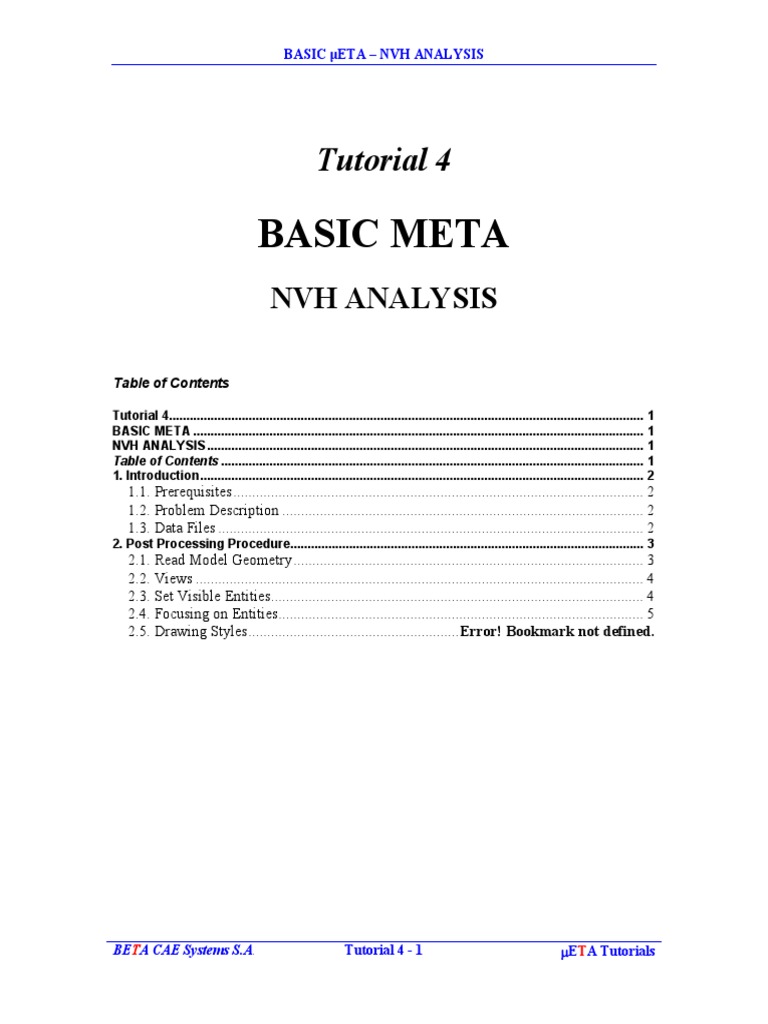 METAPOST NVH Basic | PDF | Tab (Gui) | Deformation (Mechanics)