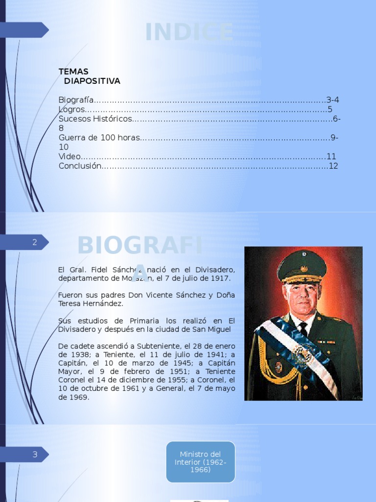 Fidel Sanchez Hernandez | El Salvador | Los Estados Unidos