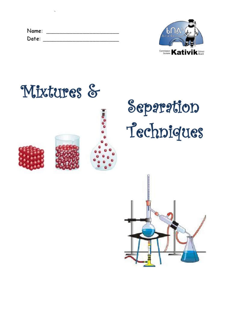 Mixtures and Separation Techniques Student | Filtration | Mixture