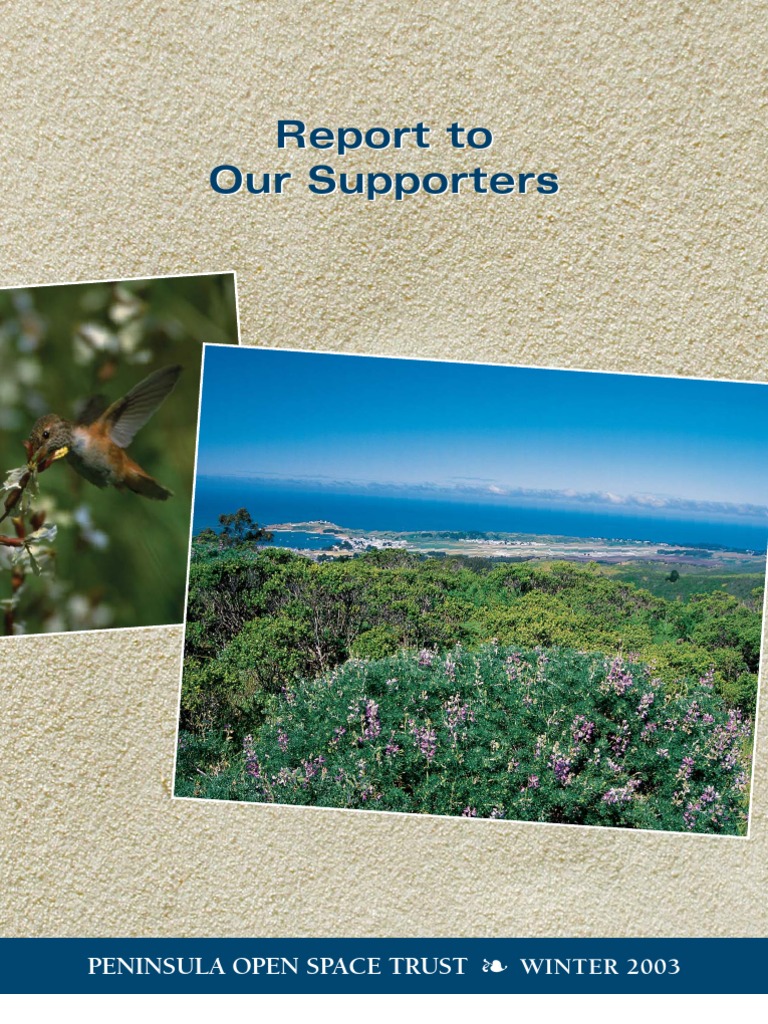 Landscapes Newsletter, Winter 2003 Peninsula Open Space Trust | PDF ...