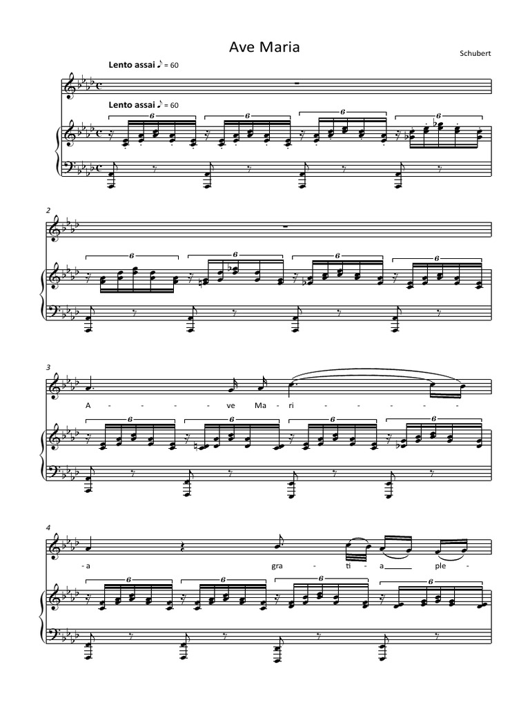Ave Maria Schubert - Full Score | PDF | Franz Schubert | Musique