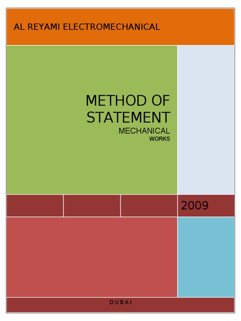 Method Statement Mechanical PDF | PDF | Technology & Engineering