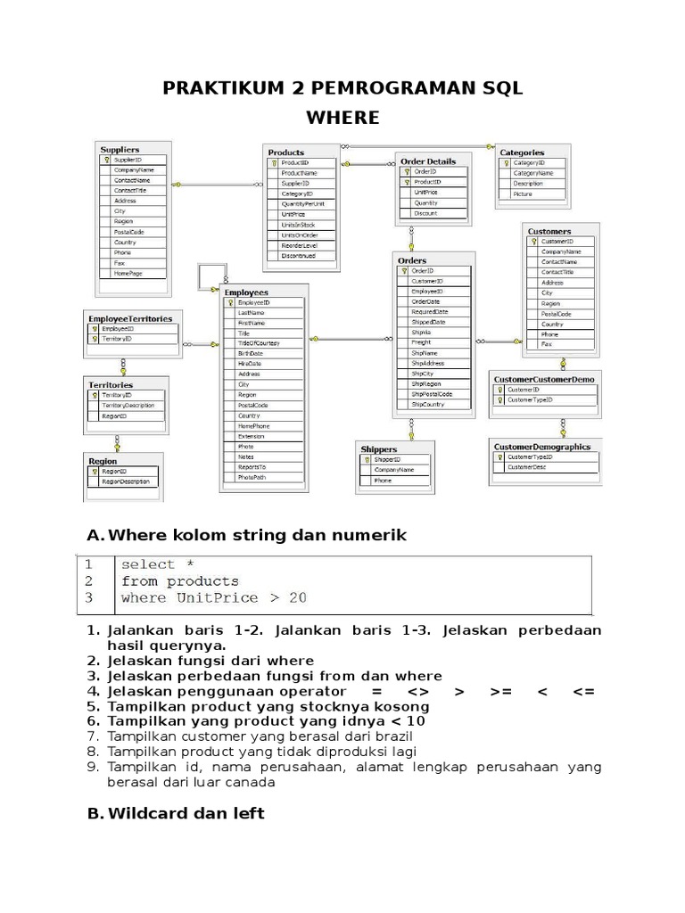 Praktikum 2 Pemrograman SQL | PDF