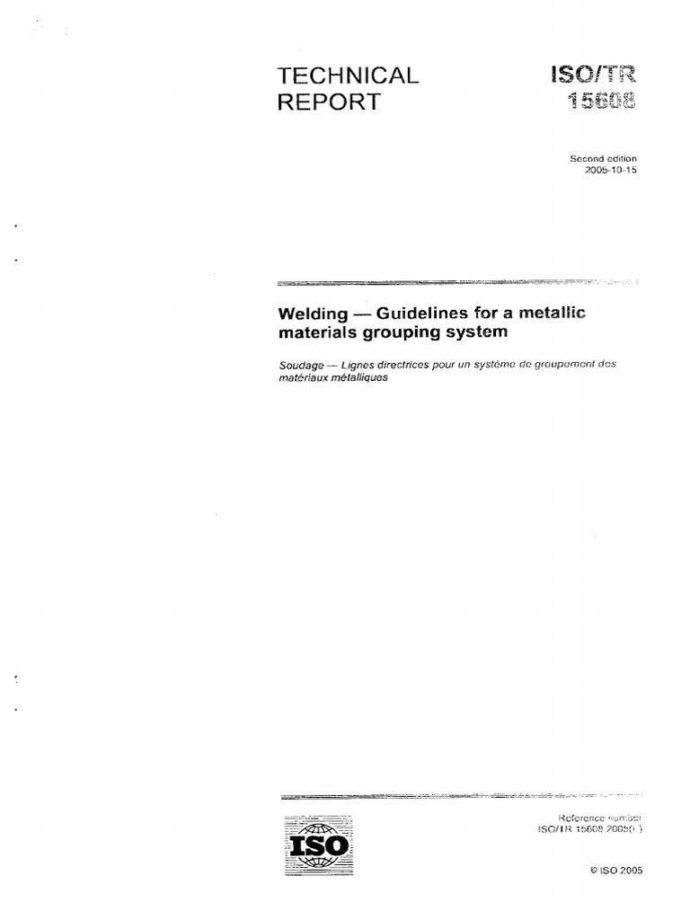 Iso TR 15608-2005 | PDF