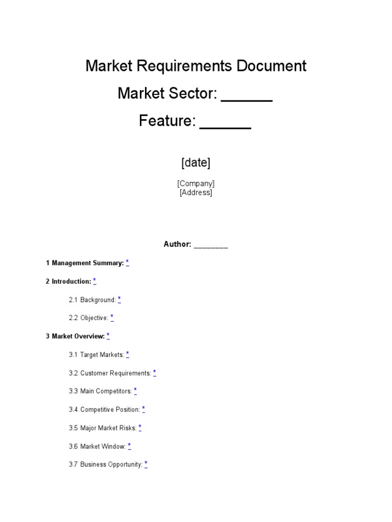 Market Requirements Document | PDF