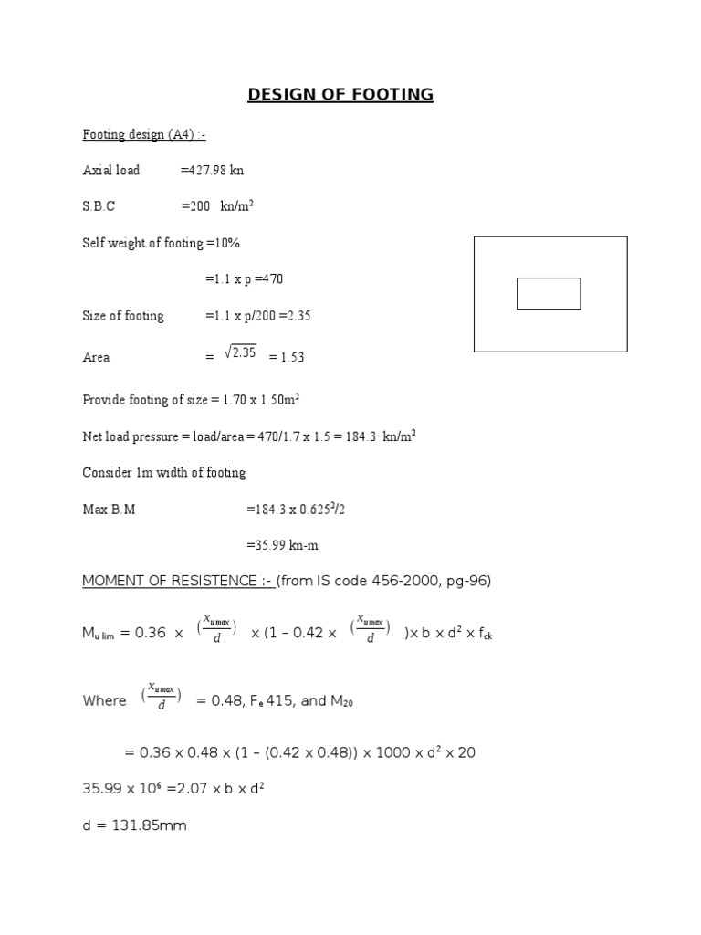 Design of Footing | PDF | Strength Of Materials | Stress (Mechanics)