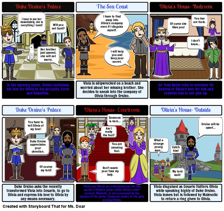 Twelfth Night Act 1 Scene Breakdown | PDF