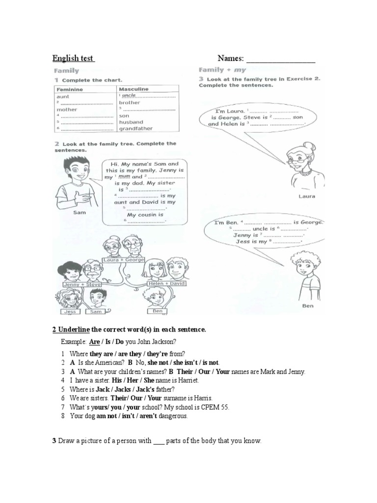 English Basic Test | PDF