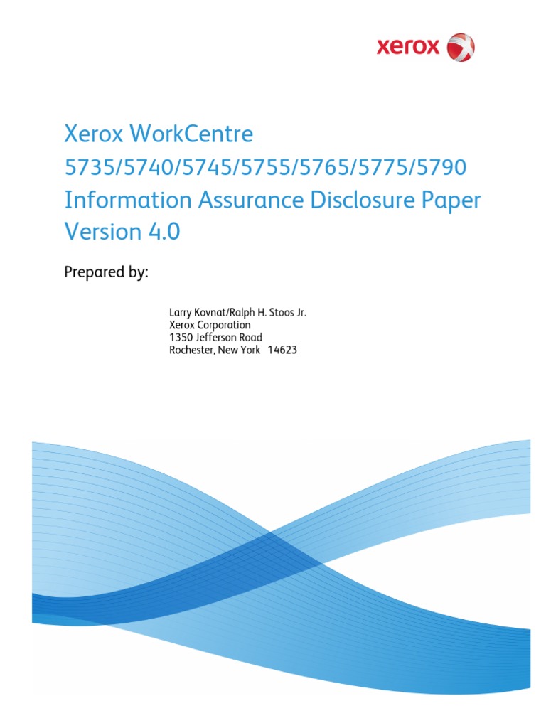 Cert WorkCentre 5735-5740-5745-5755-5765-5775-5790 Information ...