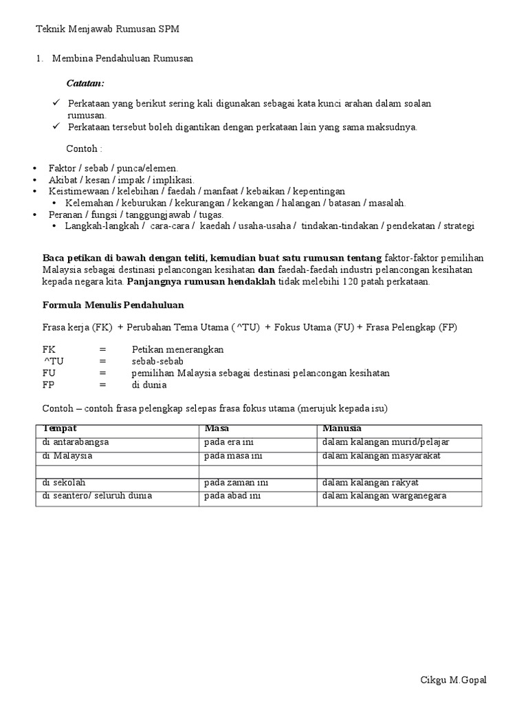 Format Rumusan | PDF