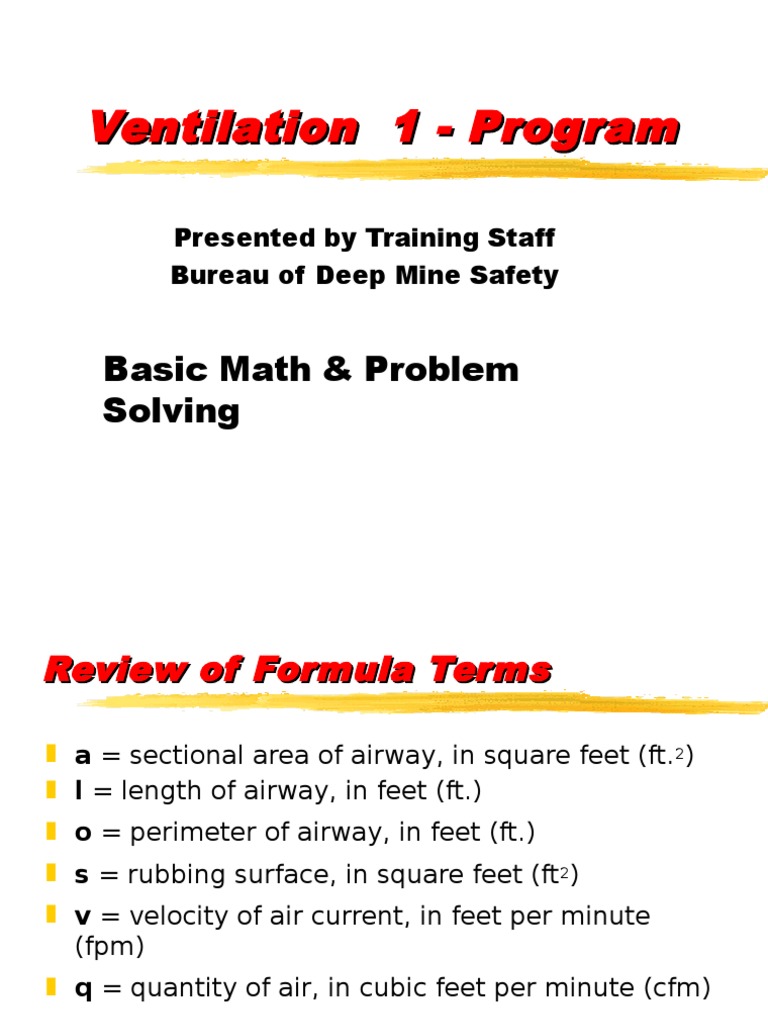 Basic Vent Math | PDF | Area | Pi