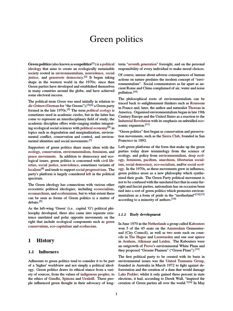 Green Politics | PDF | Green Politics | Social Movements