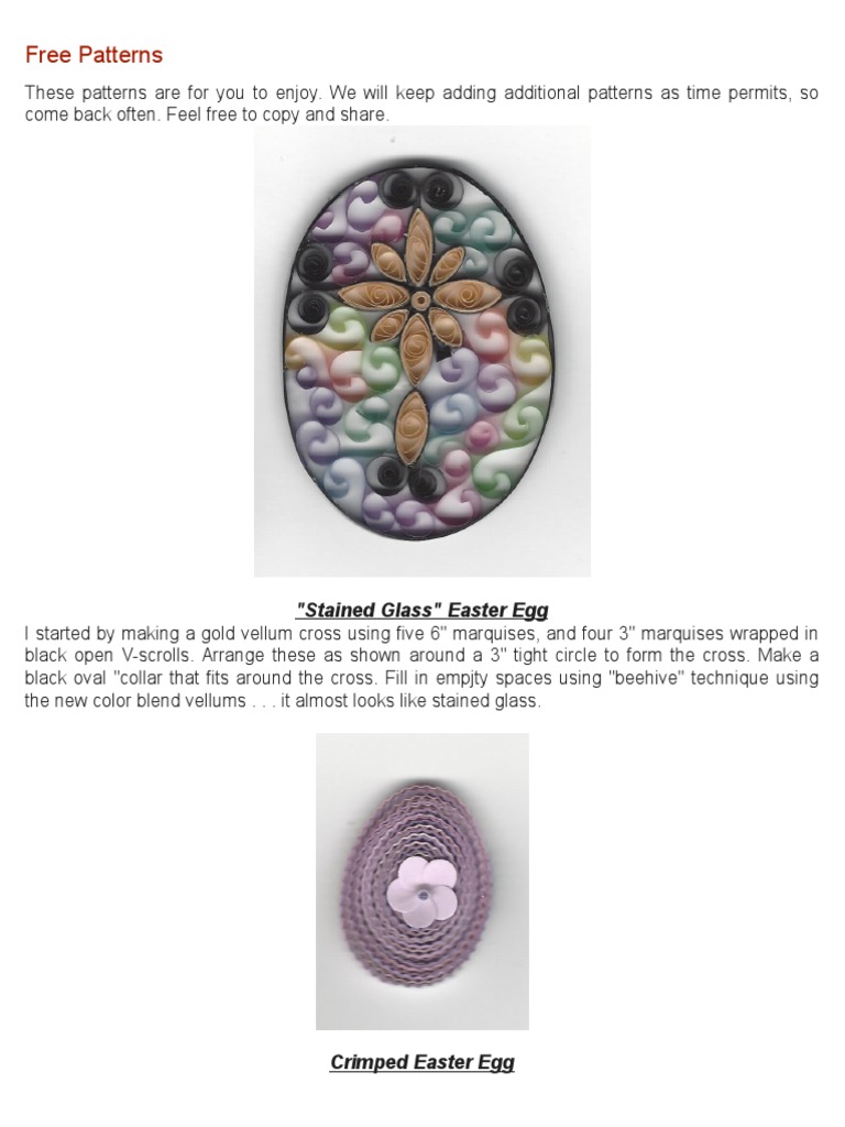 Free Quilling Patterns | PDF | Flowers | Nature