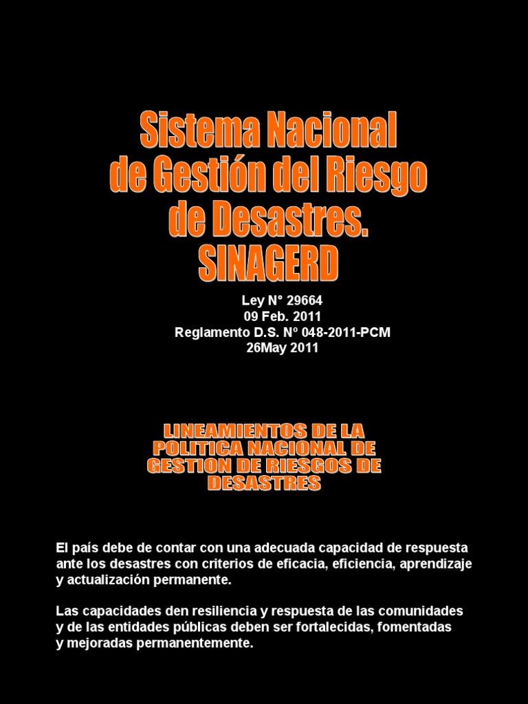 Sinagerd | PDF | Defensa Civil | Riesgo