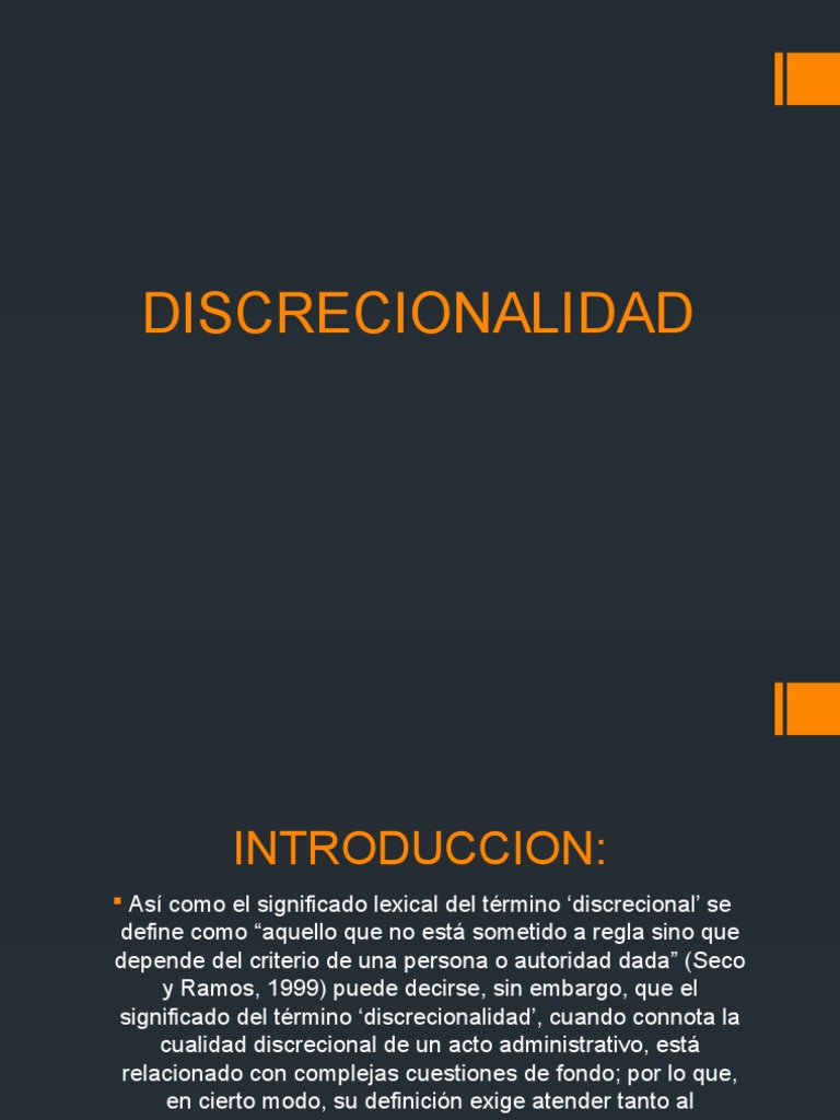 Discrecional de La Ley | PDF | Regulación | Existencia