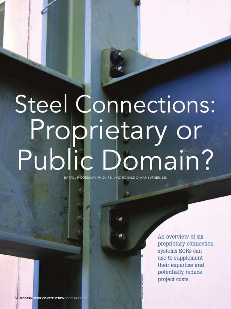 Proprietary Connections Hamburger Cordova | PDF | Structural Steel ...