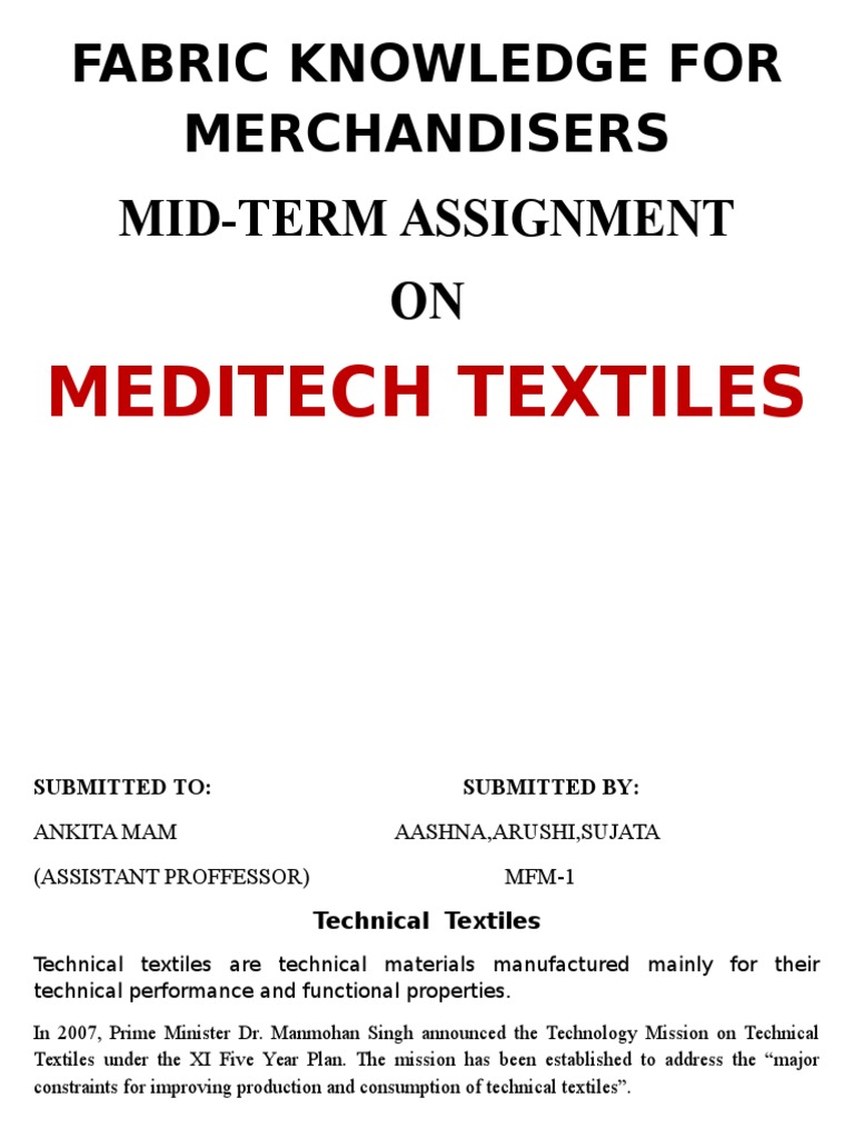 Characteristics, Applications and Growth Potential of Meditech Textiles ...