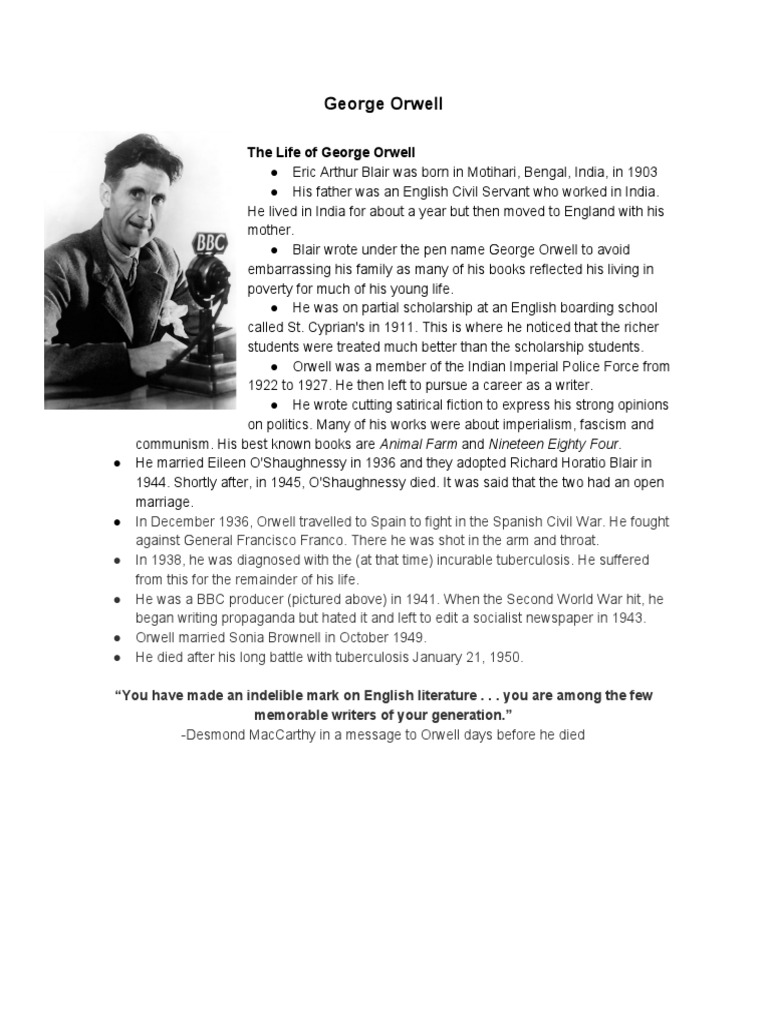 Georgeorwell Explainer | PDF