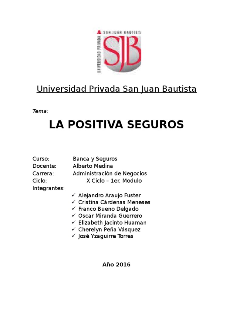 La Positiva Seguros: Historia y Valores | PDF | Liderazgo | Perú