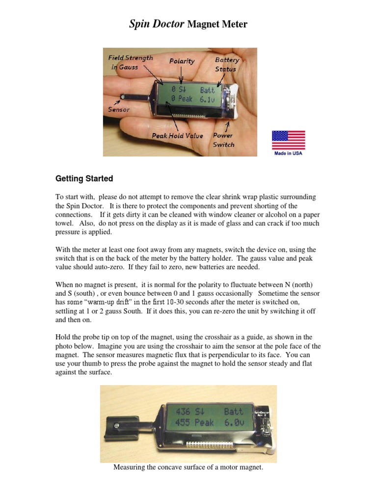 Spin Doctor User Guide | PDF | Magnet | Switch