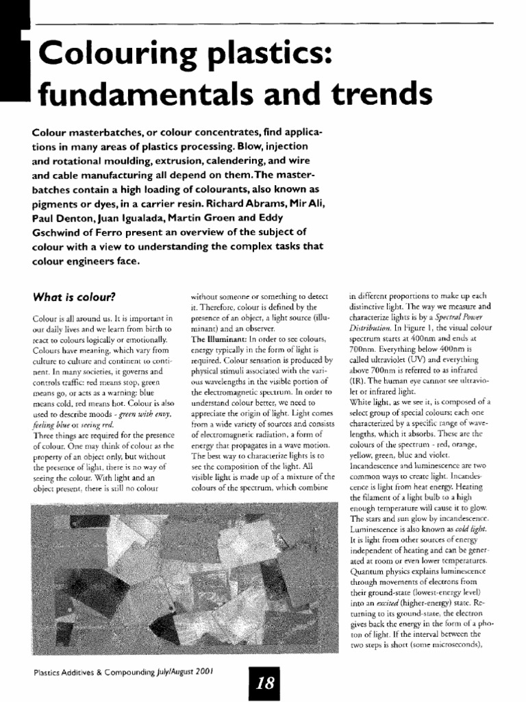 Colouring Plastics Fundamentals and Trends PDF | PDF | Light ...
