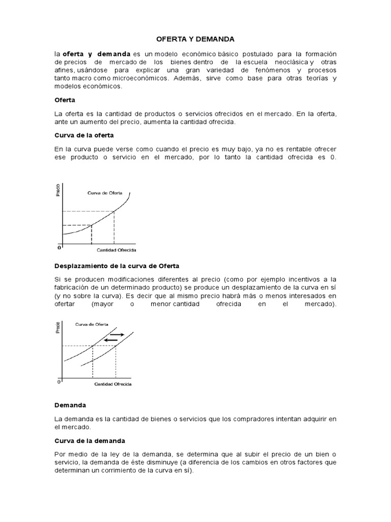 Oferta y Demanda | PDF | Oferta (economía) | Elasticidad (economía)