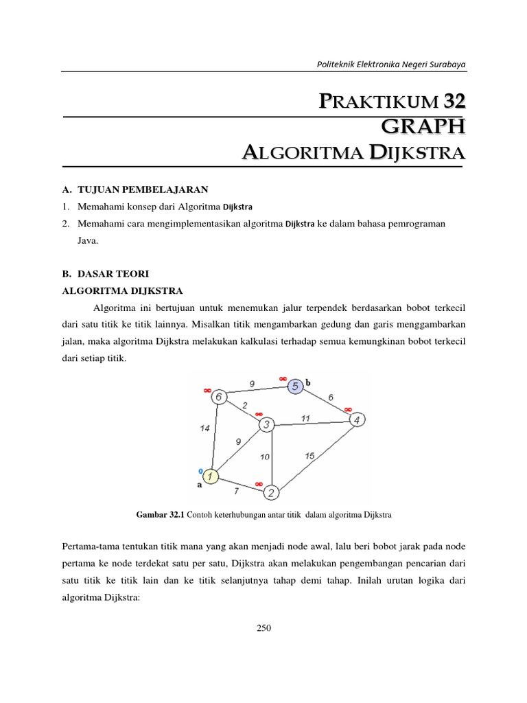 Praktikum 32 - Algoritma Dijkstra | PDF | Komputer