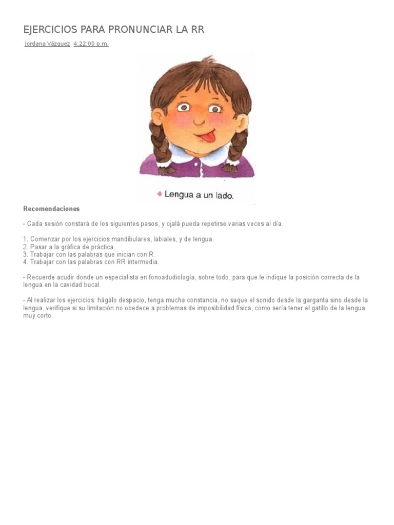 Mejora tu Pronunciación de la RR | PDF | Cabeza y cuello humanos ...