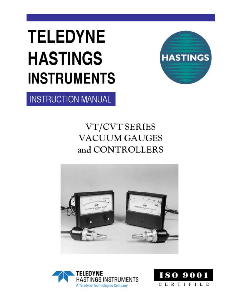 146-Vt CVT Manual | PDF | Vacuum Tube | Pressure Measurement