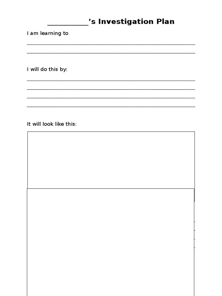 Investigation Plan and Key Competencies | PDF
