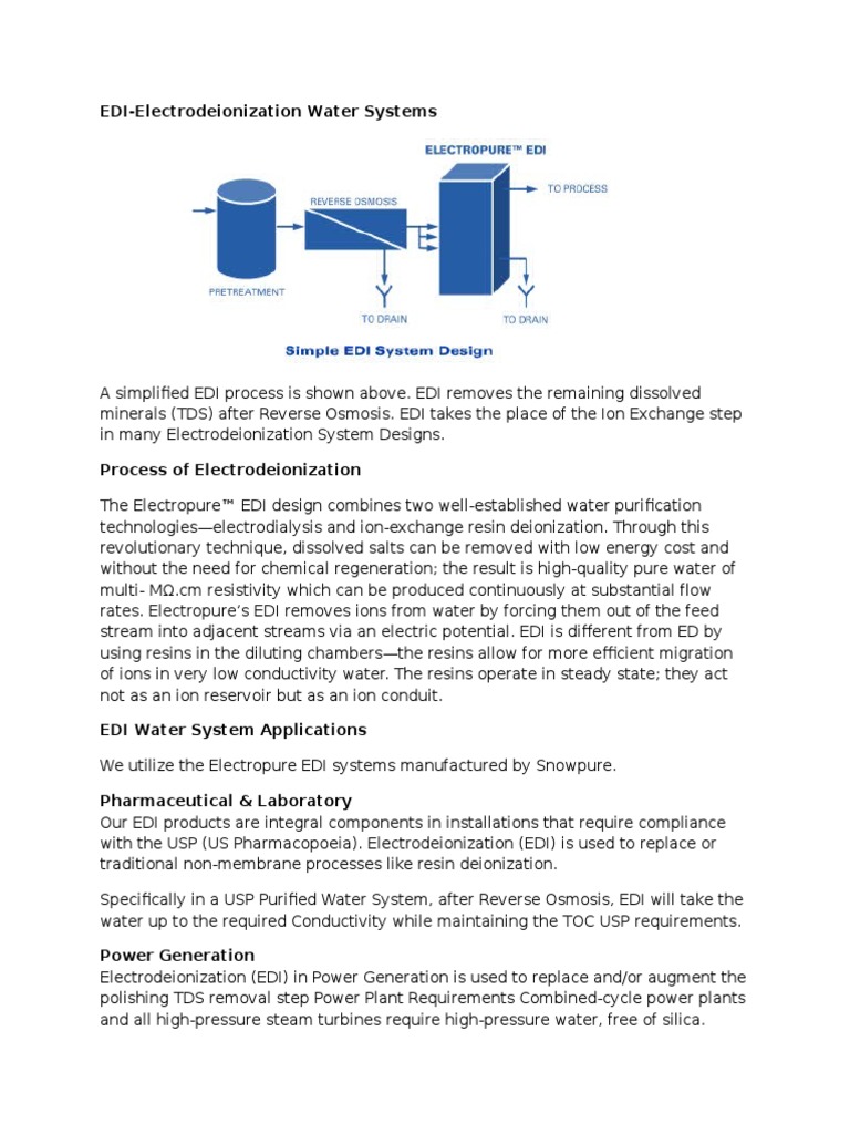 EDI Filter | PDF | Purified Water | Phases Of Matter