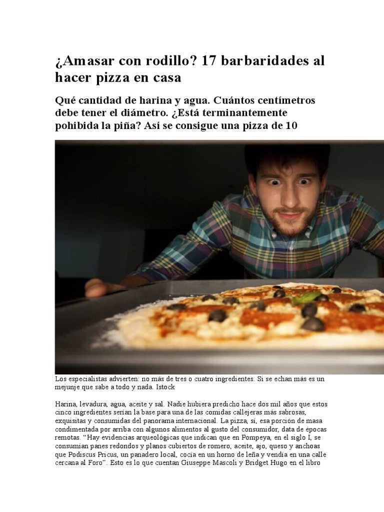 Como Hacer Una Pizza | PDF | Pizza | Panes