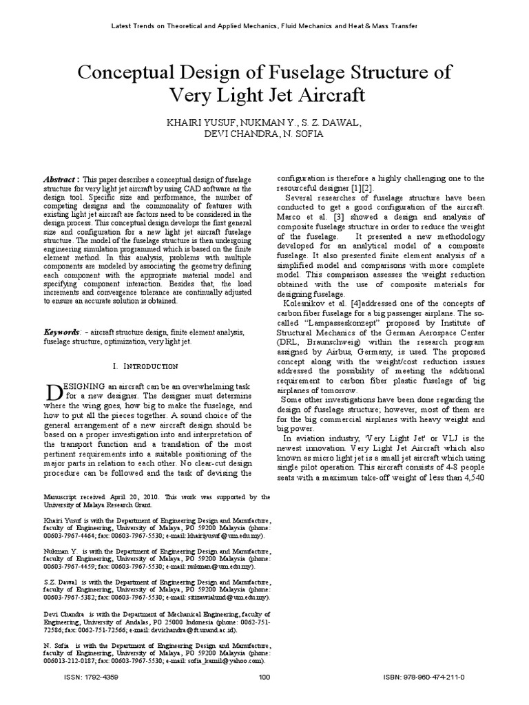 Conceptual Design of Fuselage Structure | PDF | Fuselage | Structural Load