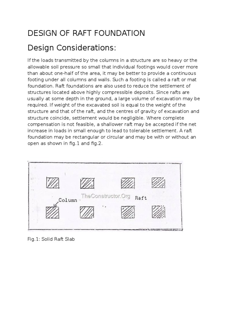 Design of Raft Foundation | PDF | Beam (Structure) | Column
