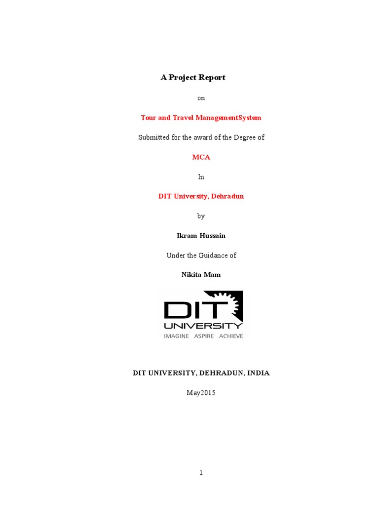 Tour and Travel Final Project Report | PDF | Java Virtual Machine ...