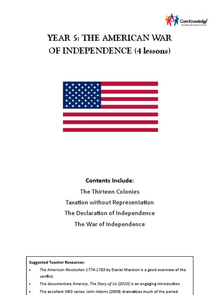 Year 5: The American War OF INDEPENDENCE (4 Lessons) | PDF | United ...