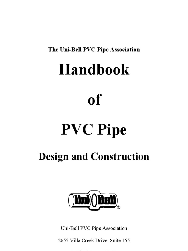 Handbook of PVC Pipe | PDF | Polyvinyl Chloride | Pipe (Fluid Conveyance)