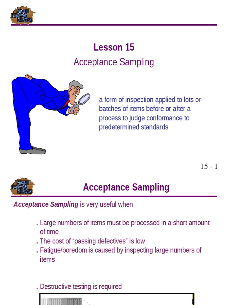 Acceptance Sampling | PDF | Sampling (Statistics) | Statistics