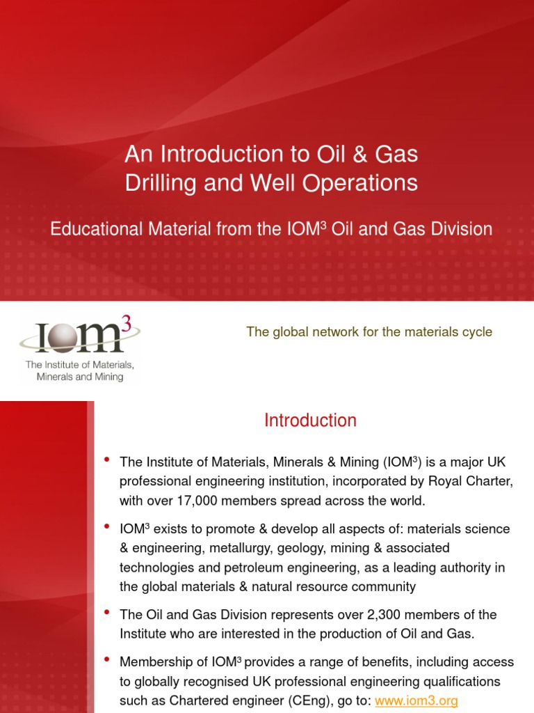 Iom3 Introduction To Oil Gas Drilling and Well Operations | PDF | Casing (Borehole) | Civil ...