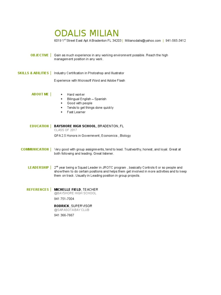 Odalis Milian | PDF | Career & Growth